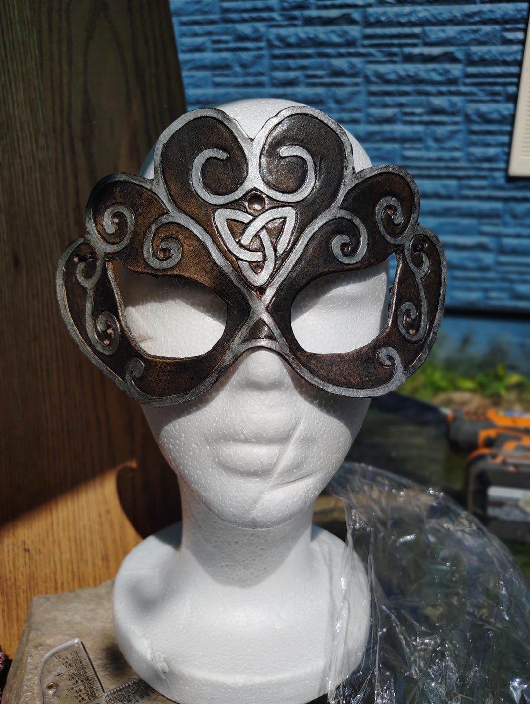 Celtic Filigree Mask – Hand-tooled Leather, One-of-a-kind, Wiccan ...