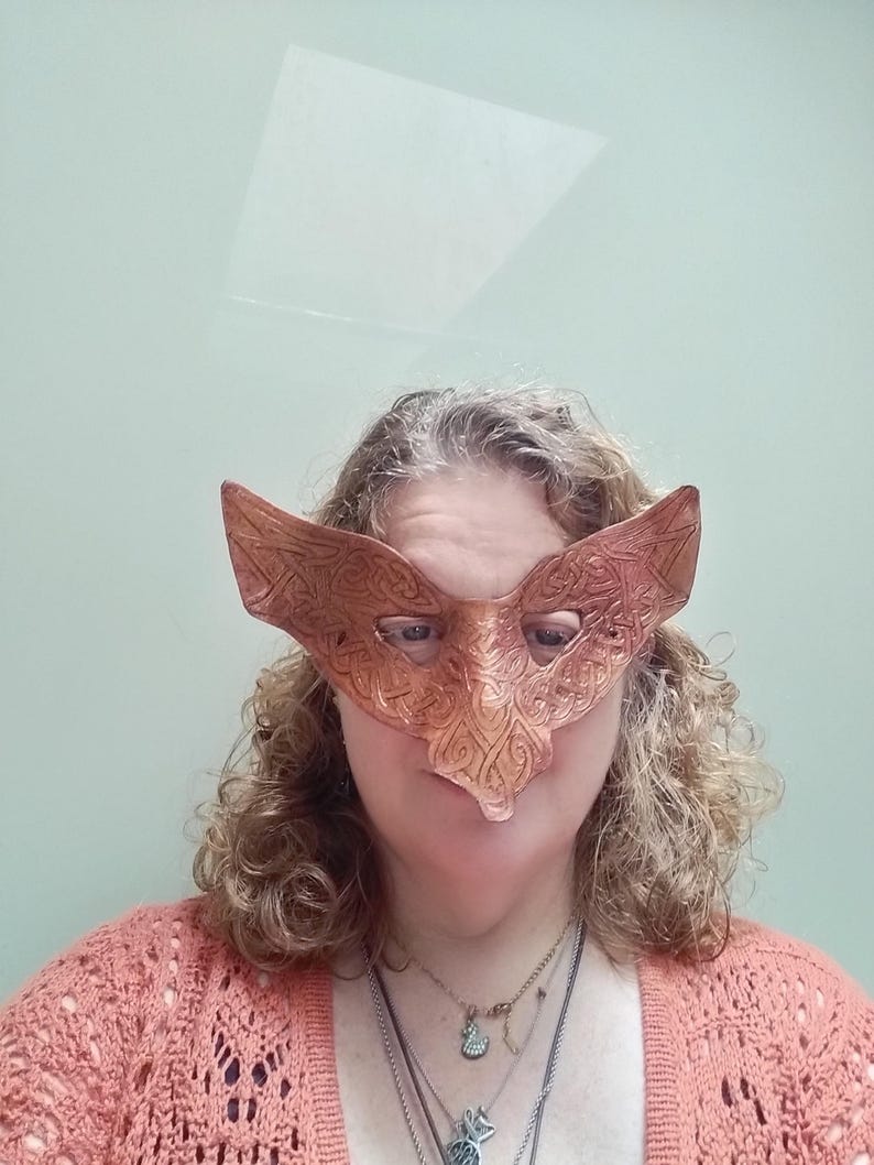 Leather Mask, Hand Tooled, Dragon Mask for Renn Faire, Wiccan ...