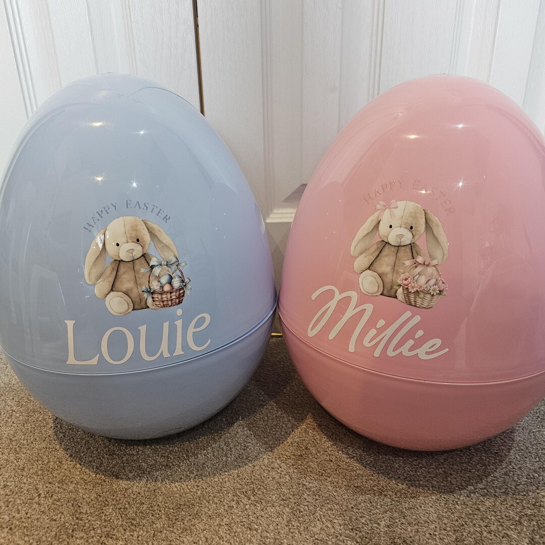 Giant Jumbo Personalised Fillable Suprise Easter Egg Easter Gift Large ...