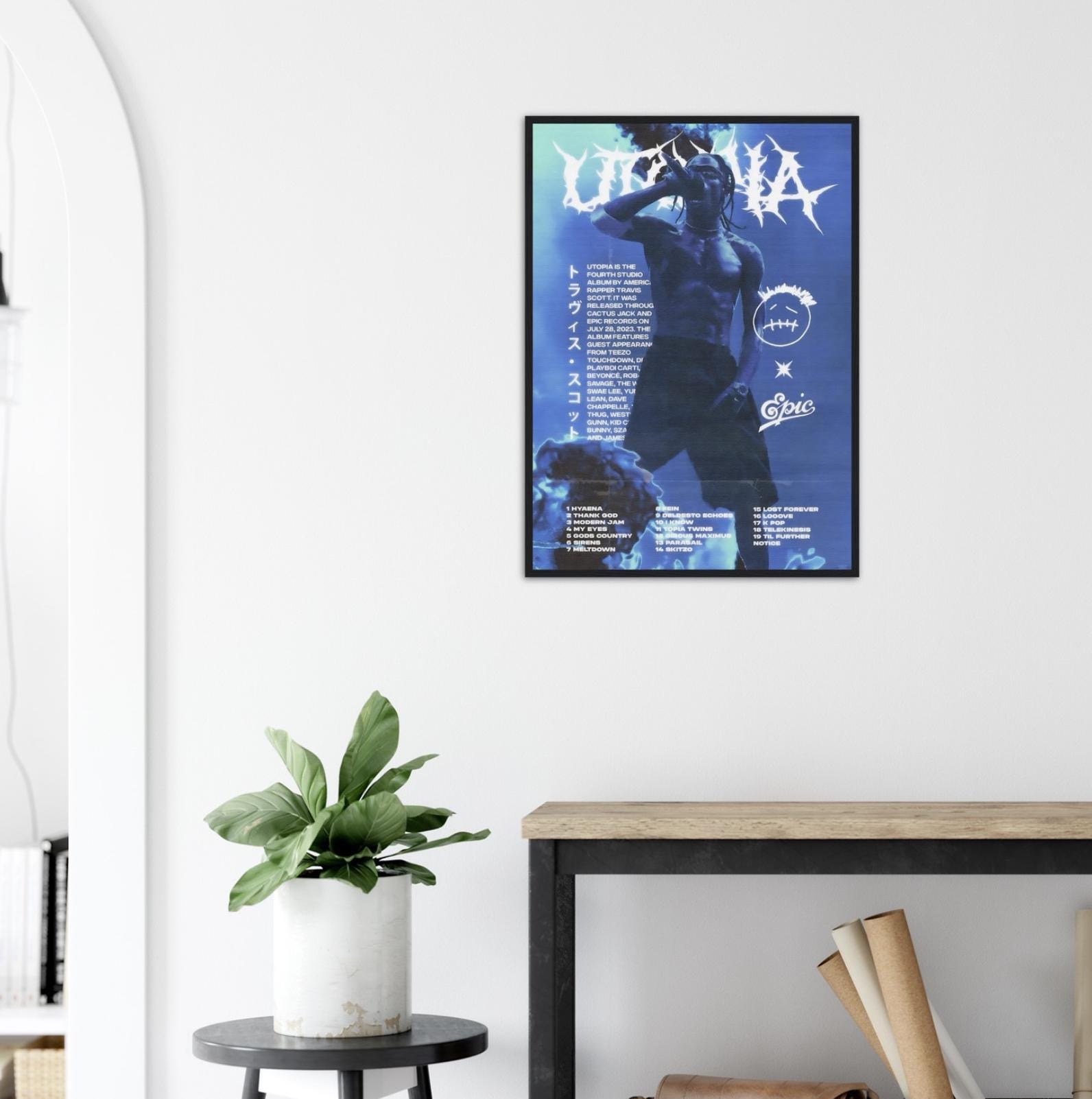 Travis Scott Poster, Travis Scott Wall Art, Music Poster, Spotify ...
