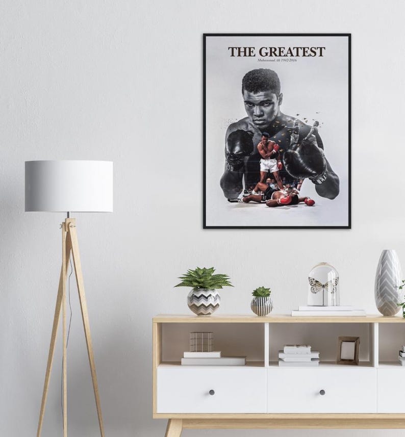 Muhammad Ali Boxing Poster, Vintage Muhammad Ali Print, Wall Art, Retro ...