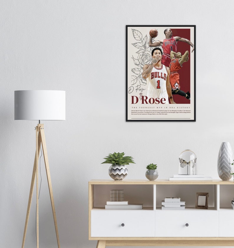 Signed Derrick Rose Poster, Chicago Bulls, NBA Poster, Sports Poster ...