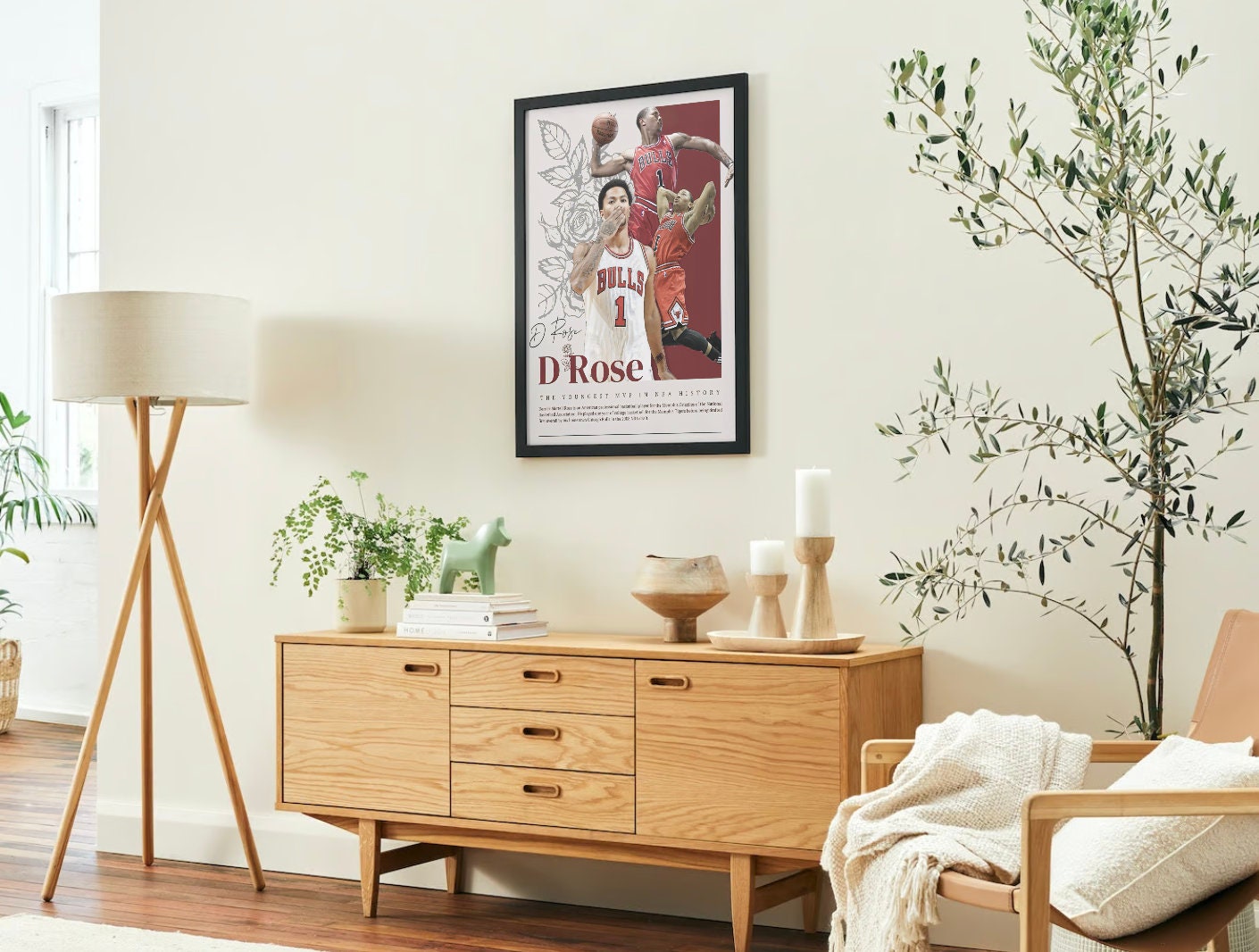 Signed Derrick Rose Poster, Chicago Bulls, NBA Poster, Sports Poster ...