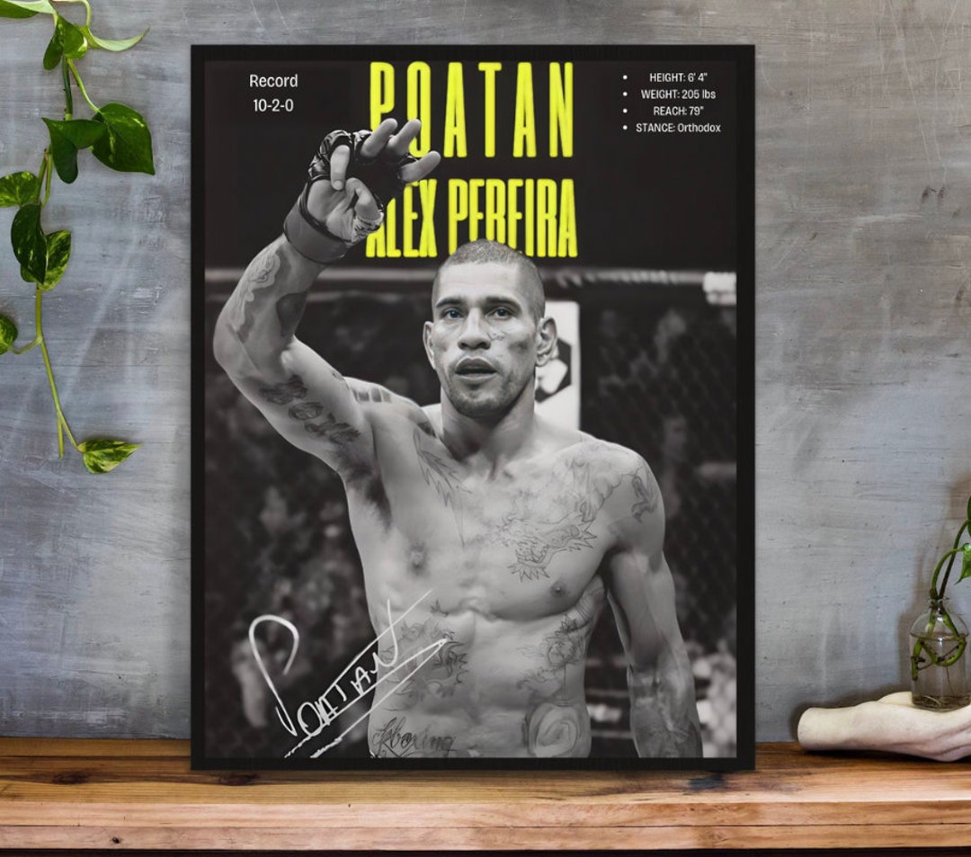 Alex Pereira Poster, UFC Poster, Brazillian Poster, Fighter Poster, UFC ...