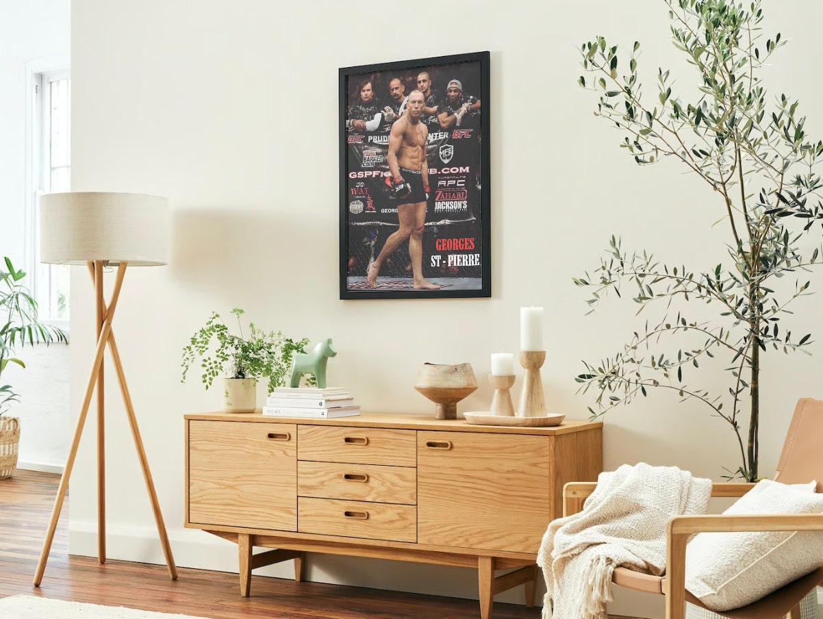 GSP Poster, Georges St-pierre Poster, Free Shipping, UFC Poster, Wall ...