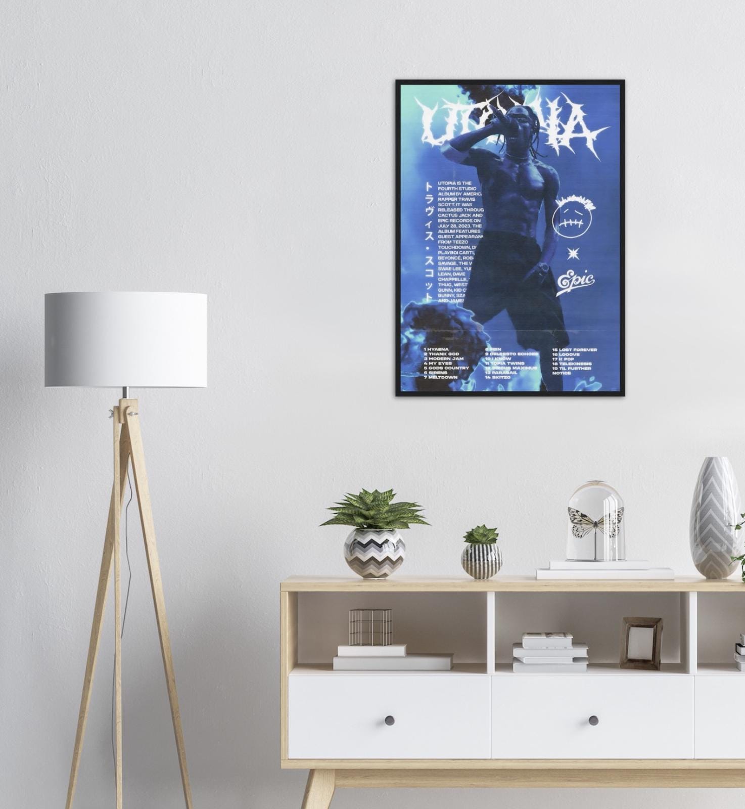 Travis Scott Poster, Travis Scott Wall Art, Music Poster, Spotify ...