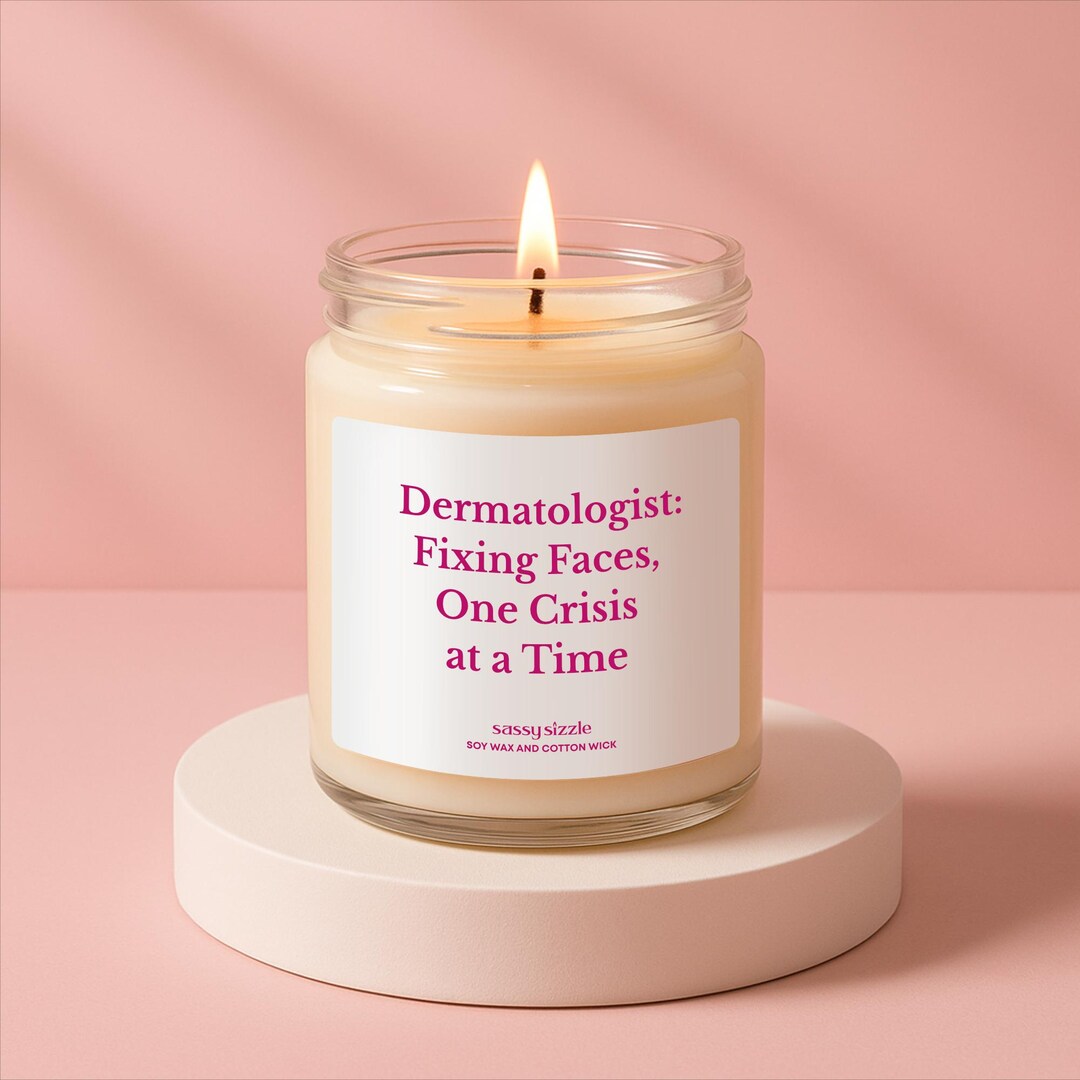 Funny Dermatologist Candle, Dermatologist Graduation Gift, Esthetician ...