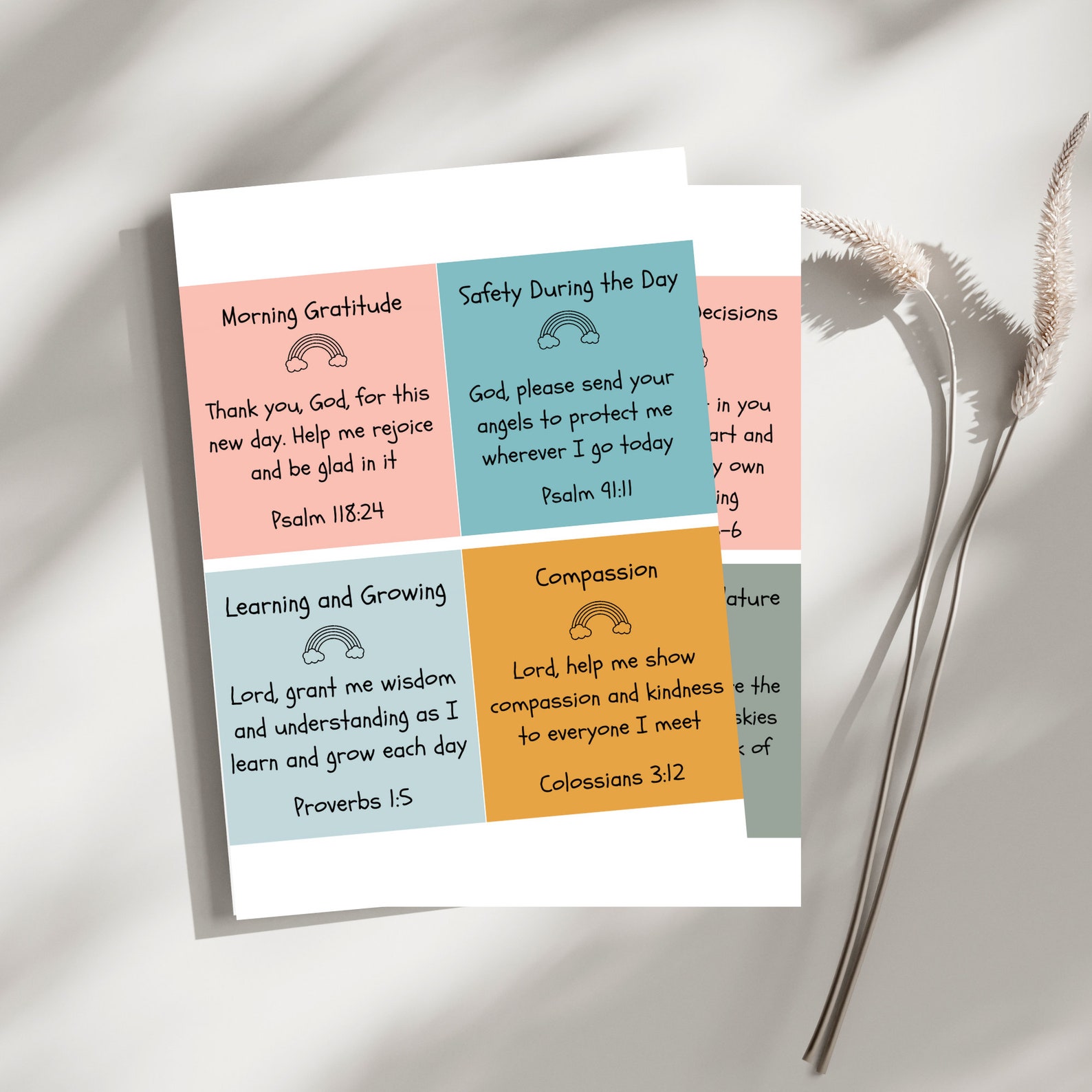 Mini Daily Prayer CARDS | Affirmations | Children | Positivity Cards ...