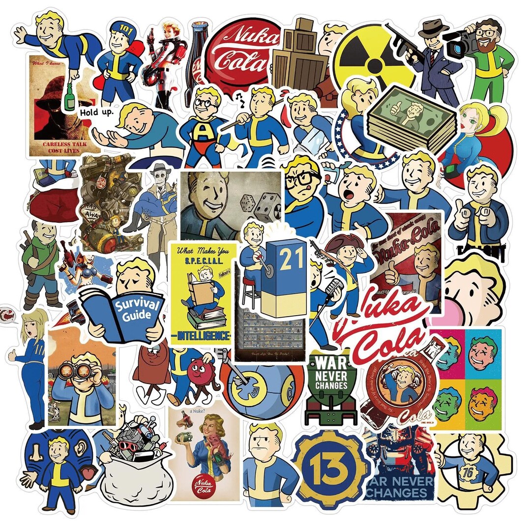 FALLOUT GAME Stickers #1 10/25/50 PCS, No Duplicates, Fallout Video ...