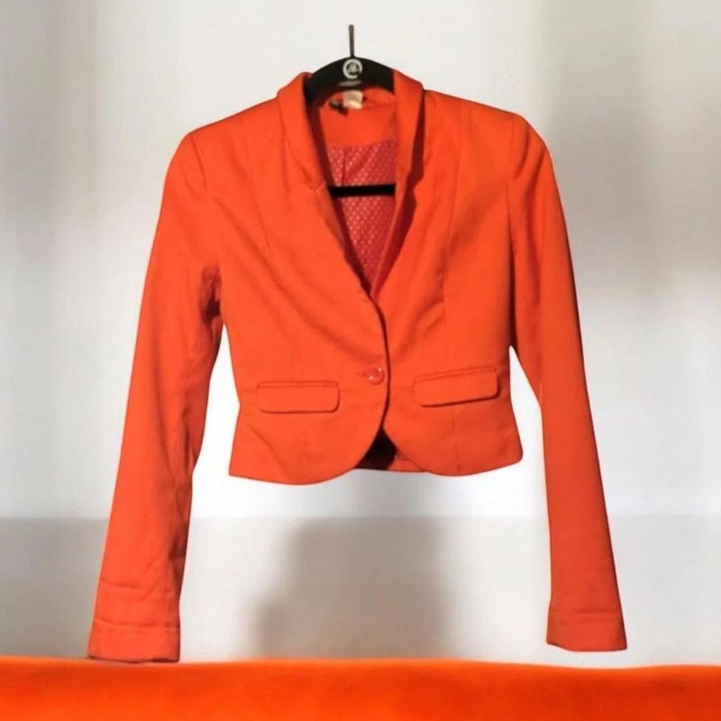 Orange Blazer - Etsy