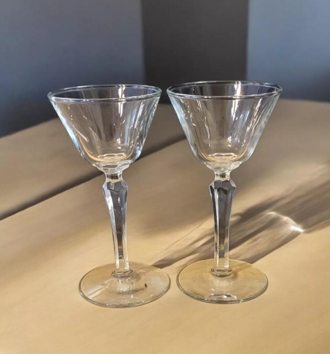 Mid Century Modern Libbey Glass Clear Liquor Cocktail Stem 3001 EXC ...