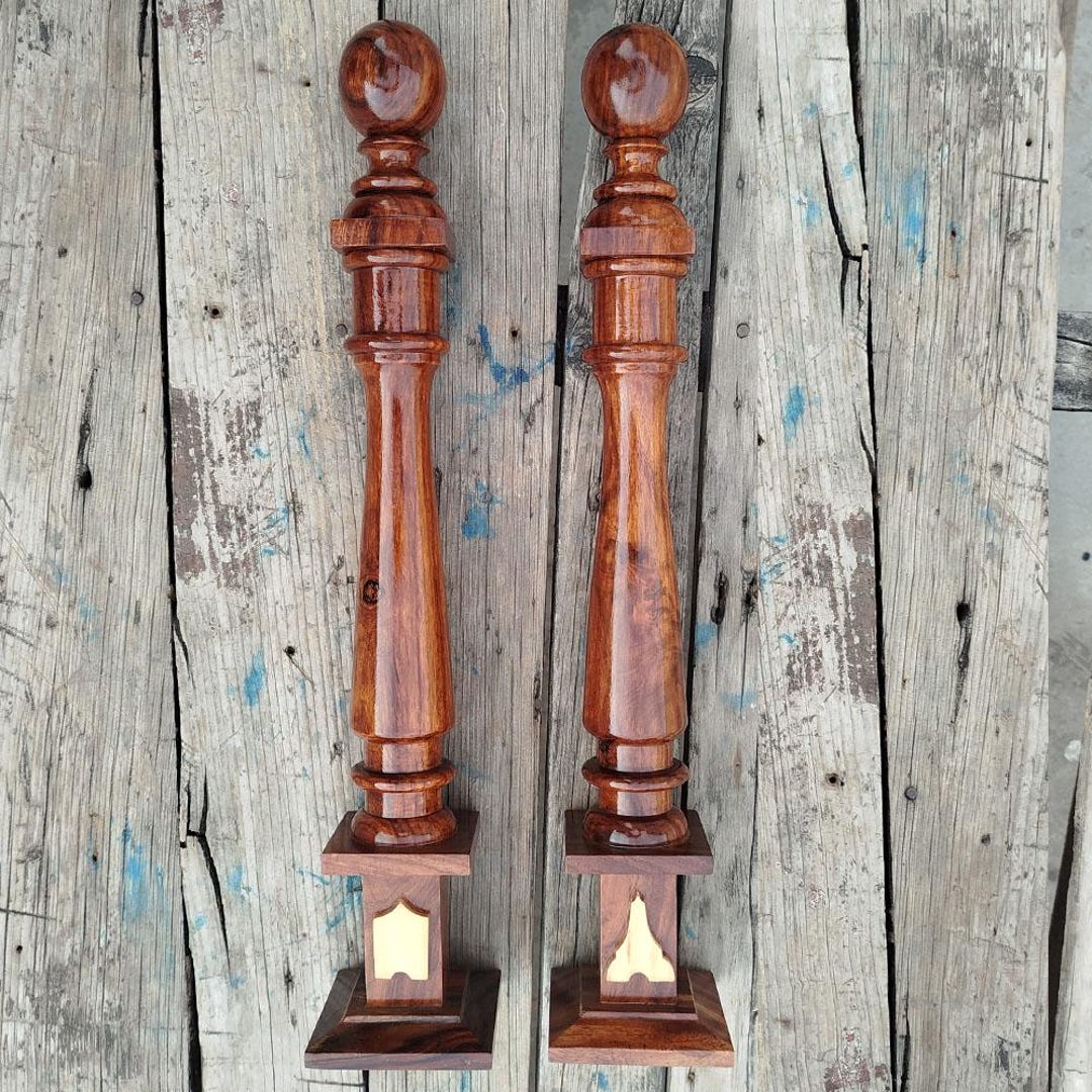 Handcrafted Masonic Wooden Wardens Columns Senior & Junior Warden ...