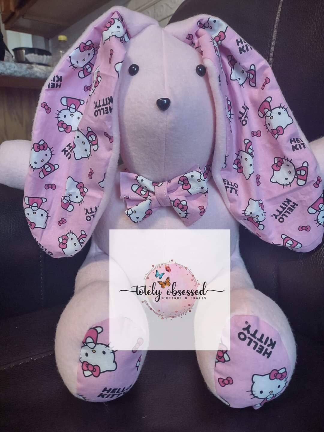 Custom Handsewn Bunny Hello Kitty pink Base - Etsy