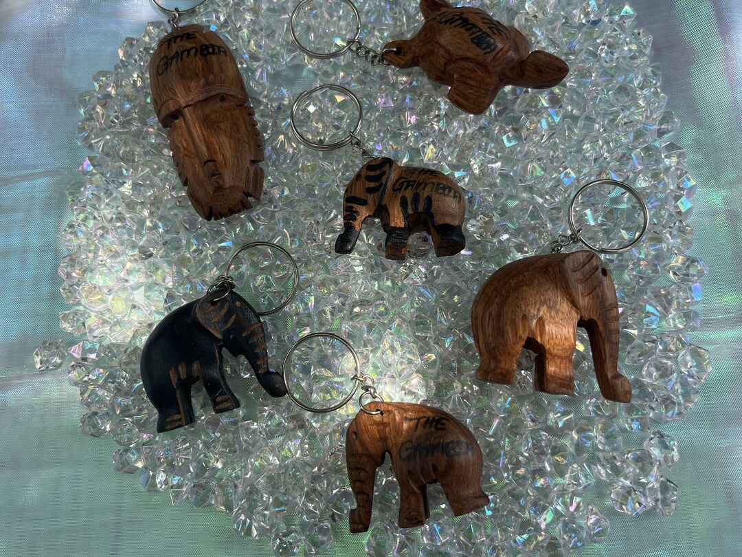 Authentic West African Hand Carved Wooden Keychains - Etsy