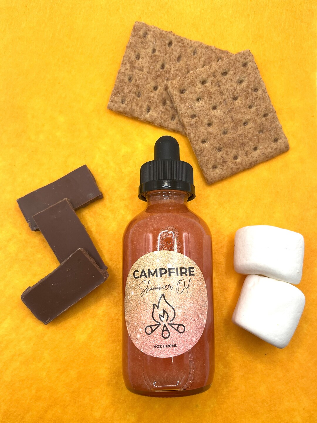Campfire Moisturizing Body Shimmer Oil - Etsy