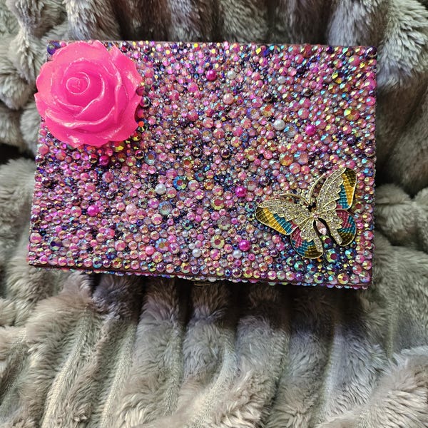 Rhinestone Jewelry Box - Etsy