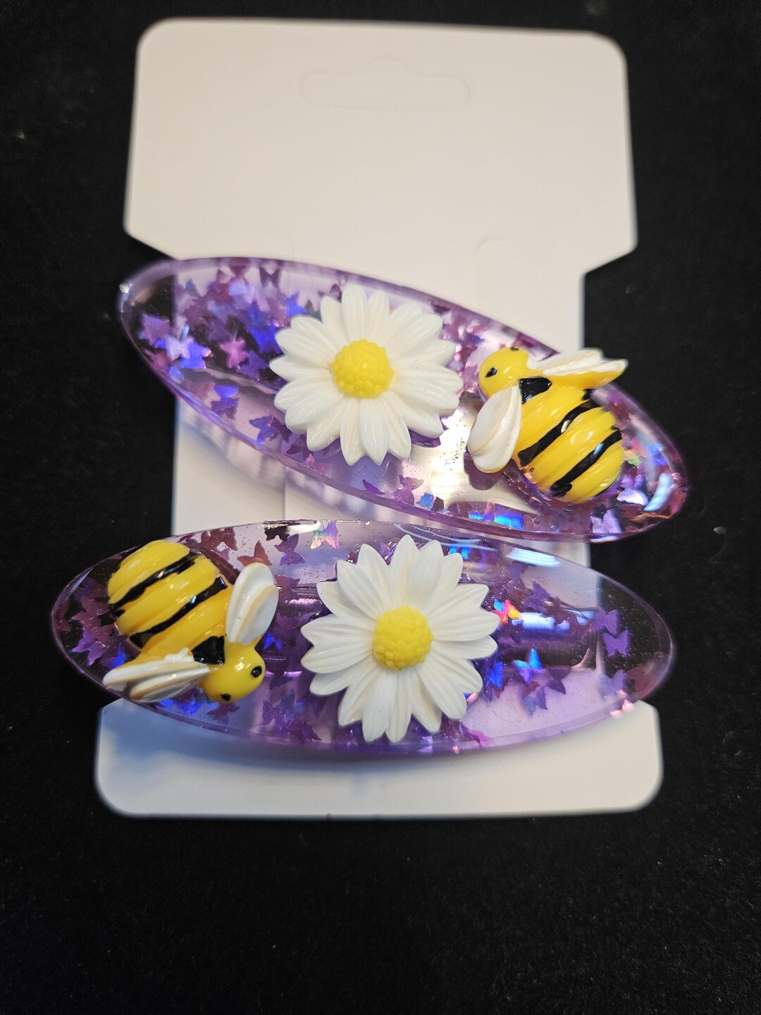 Daisy Bee Resin Hair Clips, Set of 2 - Etsy