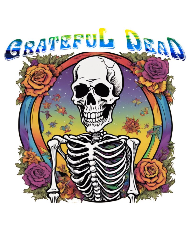 Grateful Dead Skeleton T-shirt,, Vintage T-shirt, Dead and Company ...