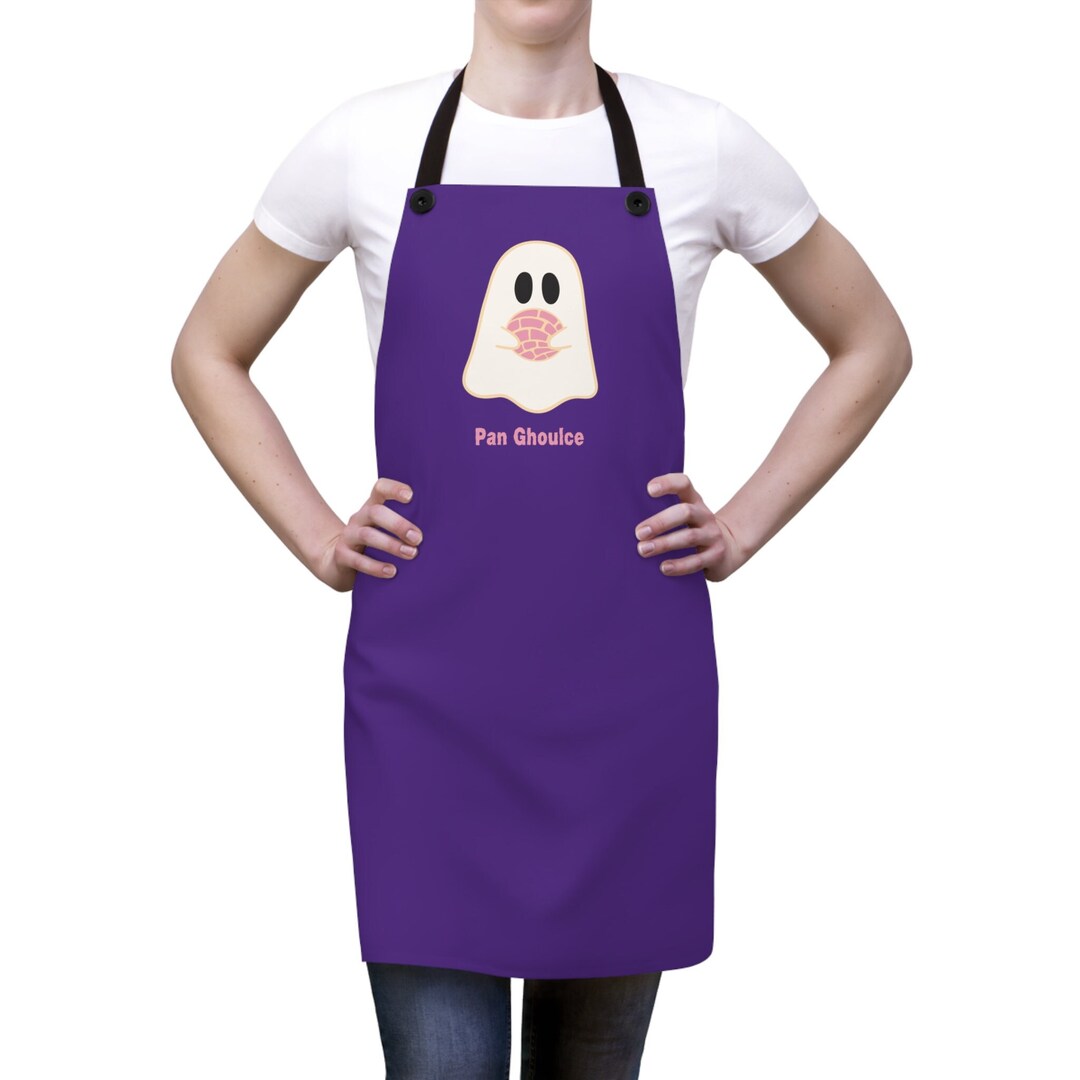 Pan Ghoulce Apron, Concha Ghost Kitchen Apron, Pan Dulce Purple Cooking ...
