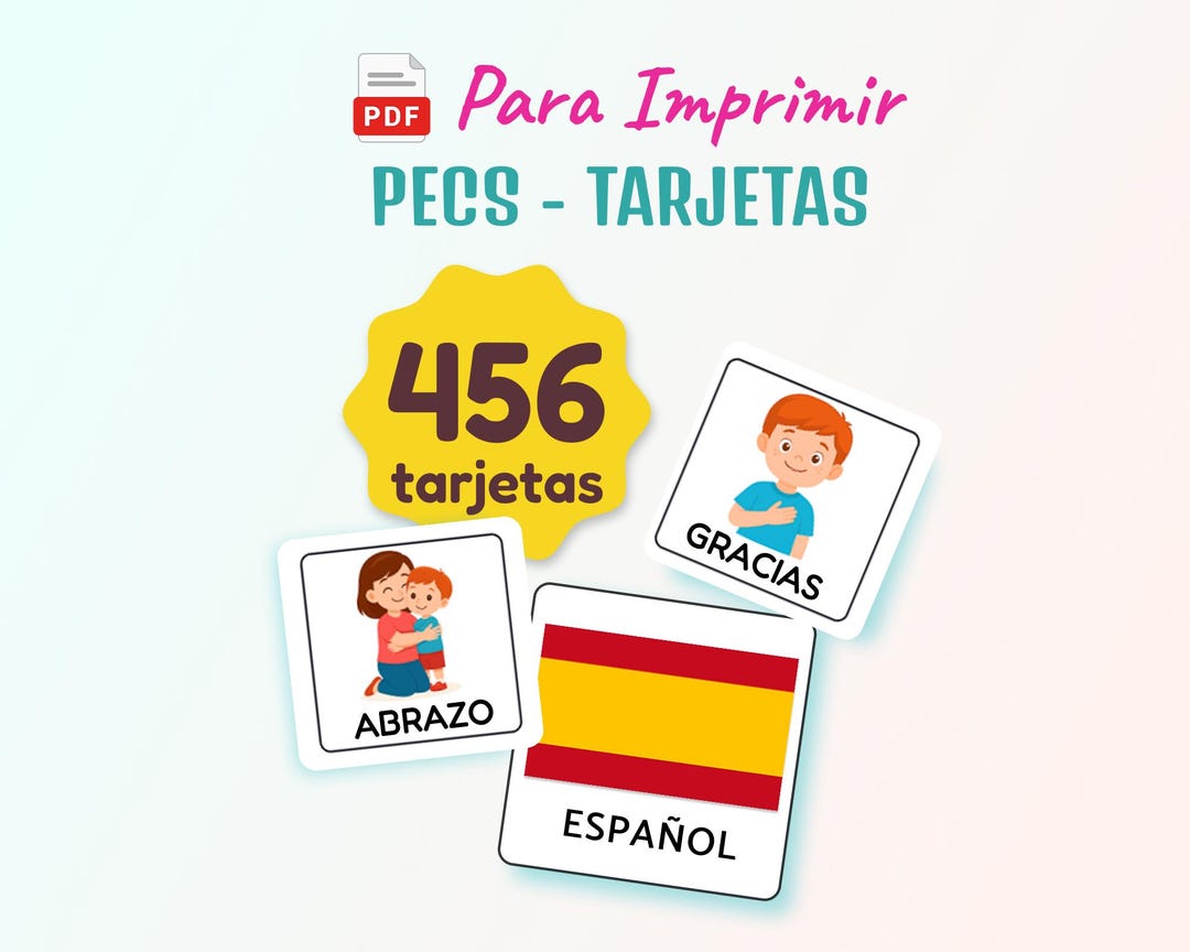 Printable PECS Cards in Spanish (PDF) | 456 Pictograms for Autism ...