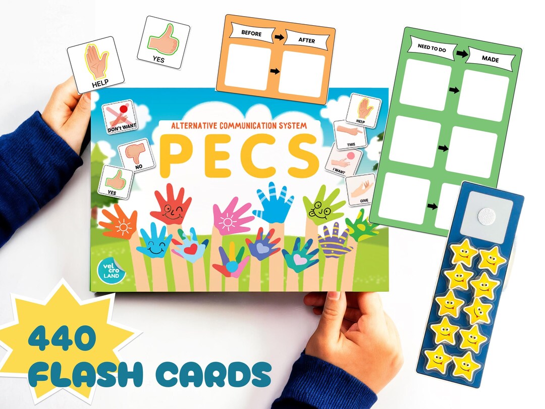 Flashcards for Autism Communication PECS Picture Cards for Nonverbal ...