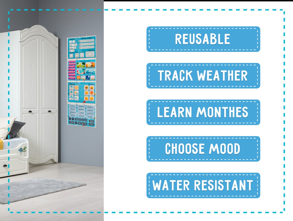 Blue Curriculum Calendar for Boys, Children Homeschool Learning ...