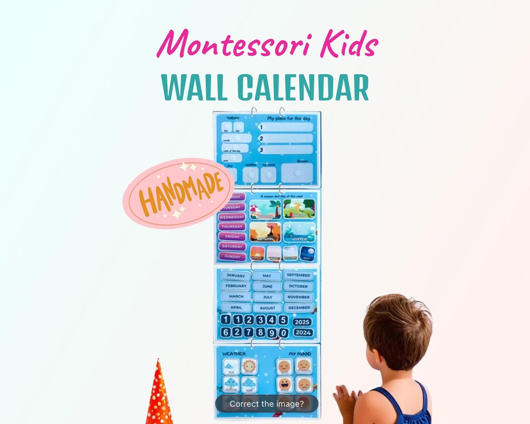 My First Calendar for Kids | Montessori Visual Schedule & Chore Board ...