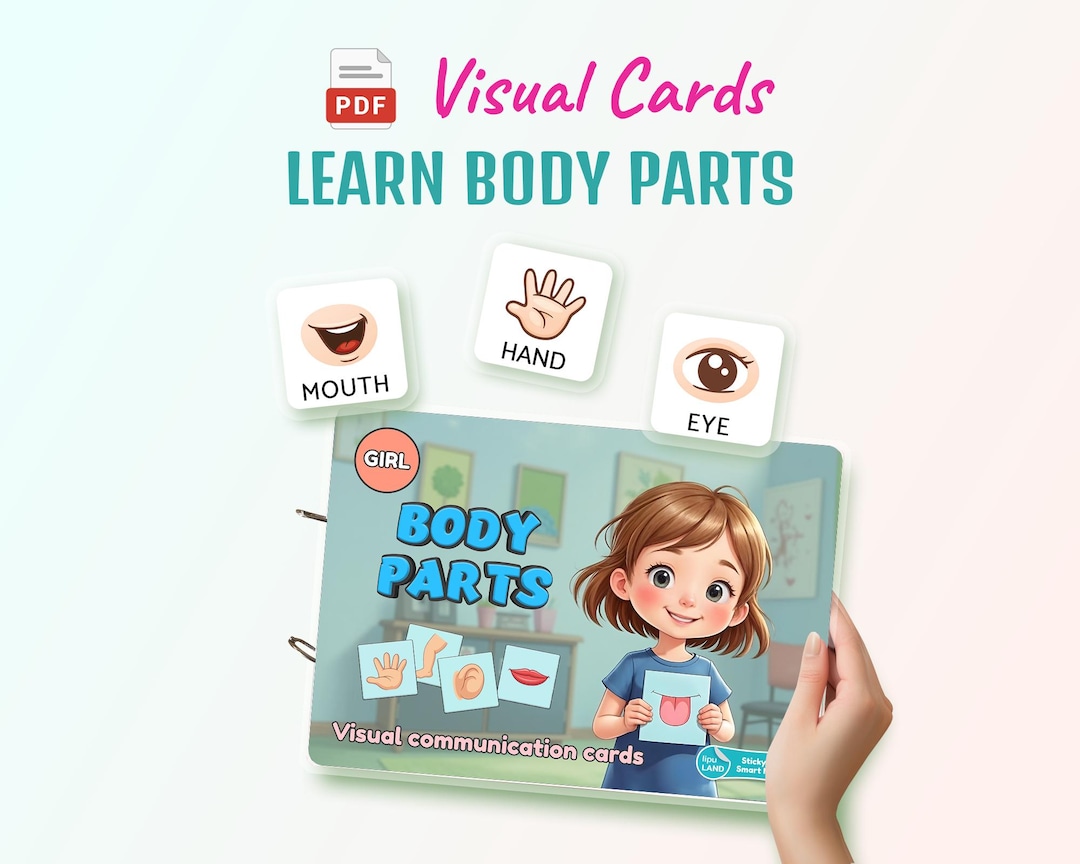 Printable PECS Body Parts Flashcards (24 Cards) | Autism Visual Aids ...