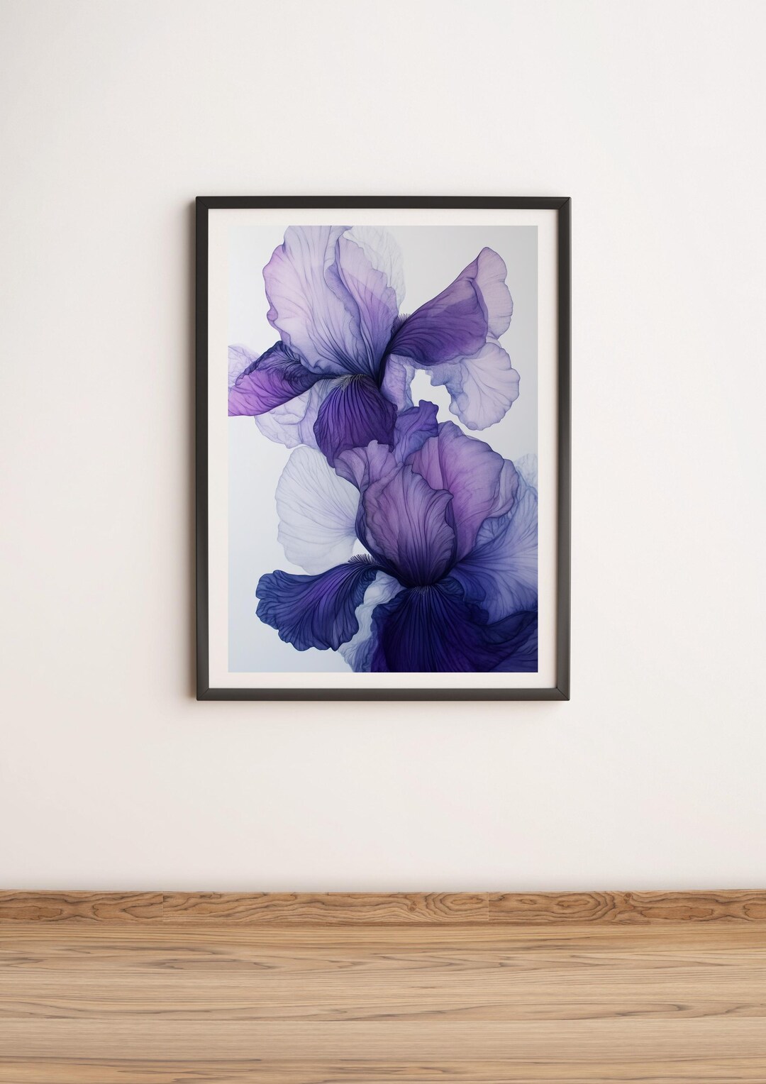 Purple Iris Flowers Wall Art Digital Poster Print - Etsy