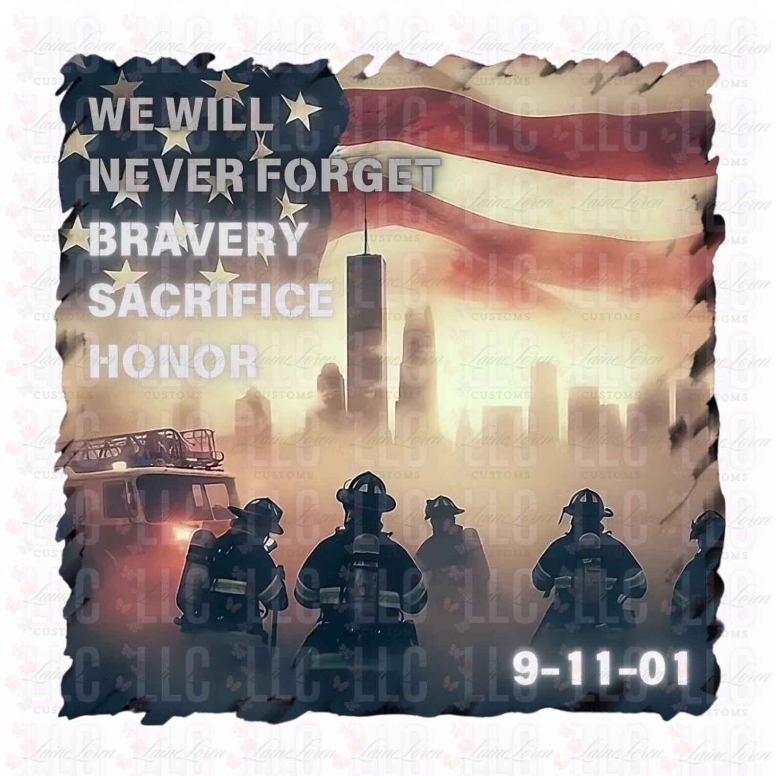 9/11 PNG, T-shirt Design, Never Forget PNG, September 11th ...