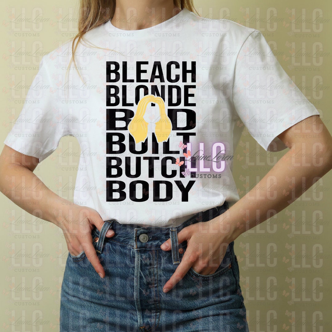Svg Quote Bleach Blonde Bad Built SVG/PNG, Bleach Blonde Bad Built ...
