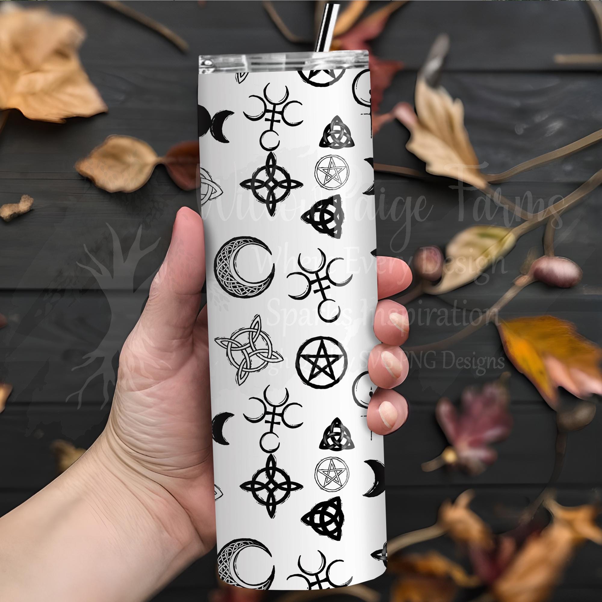 Seamless Wiccan Pattern | Spiritual and Mystical-themed Designs, Fabric ...