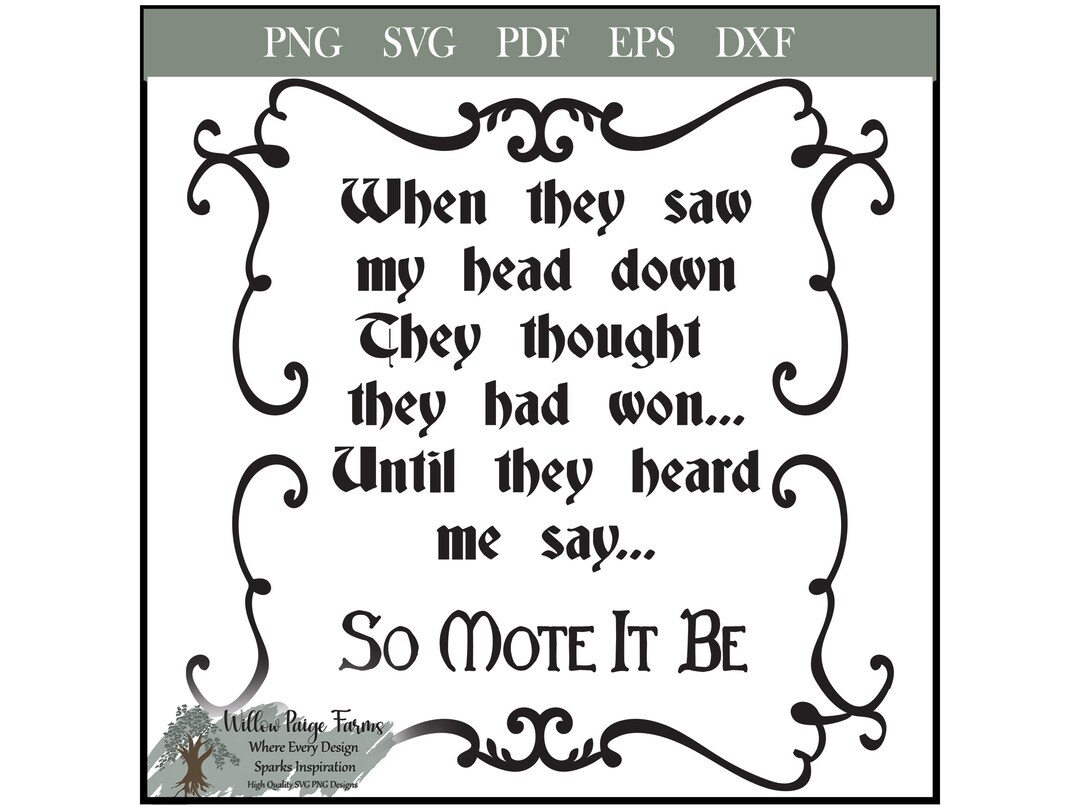 Witch Saying When They Saw My Head Down so Mote It Be Wiccan Prayer ...