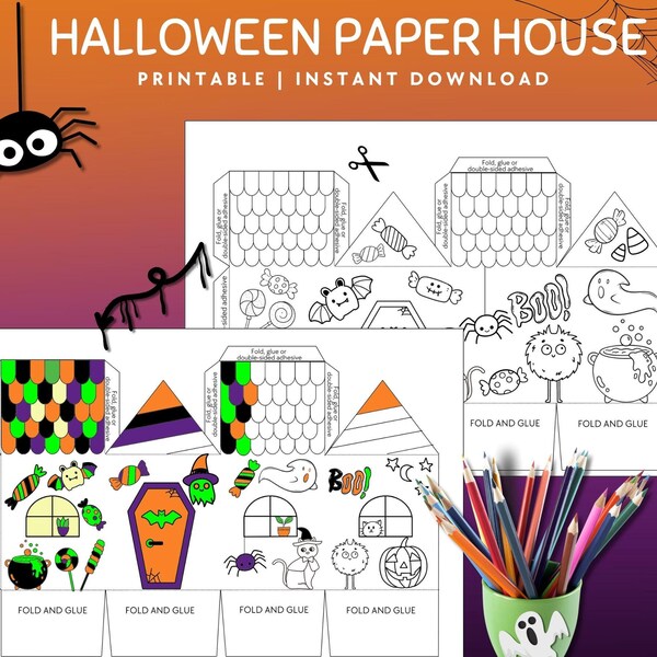 Paper House Printable - Etsy