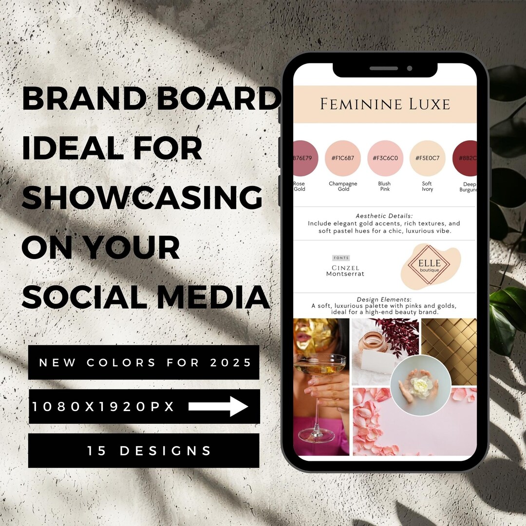 Brand Board Bundle, Diy Logo Designs, Diy Branding, 2025 Brand Kit ...