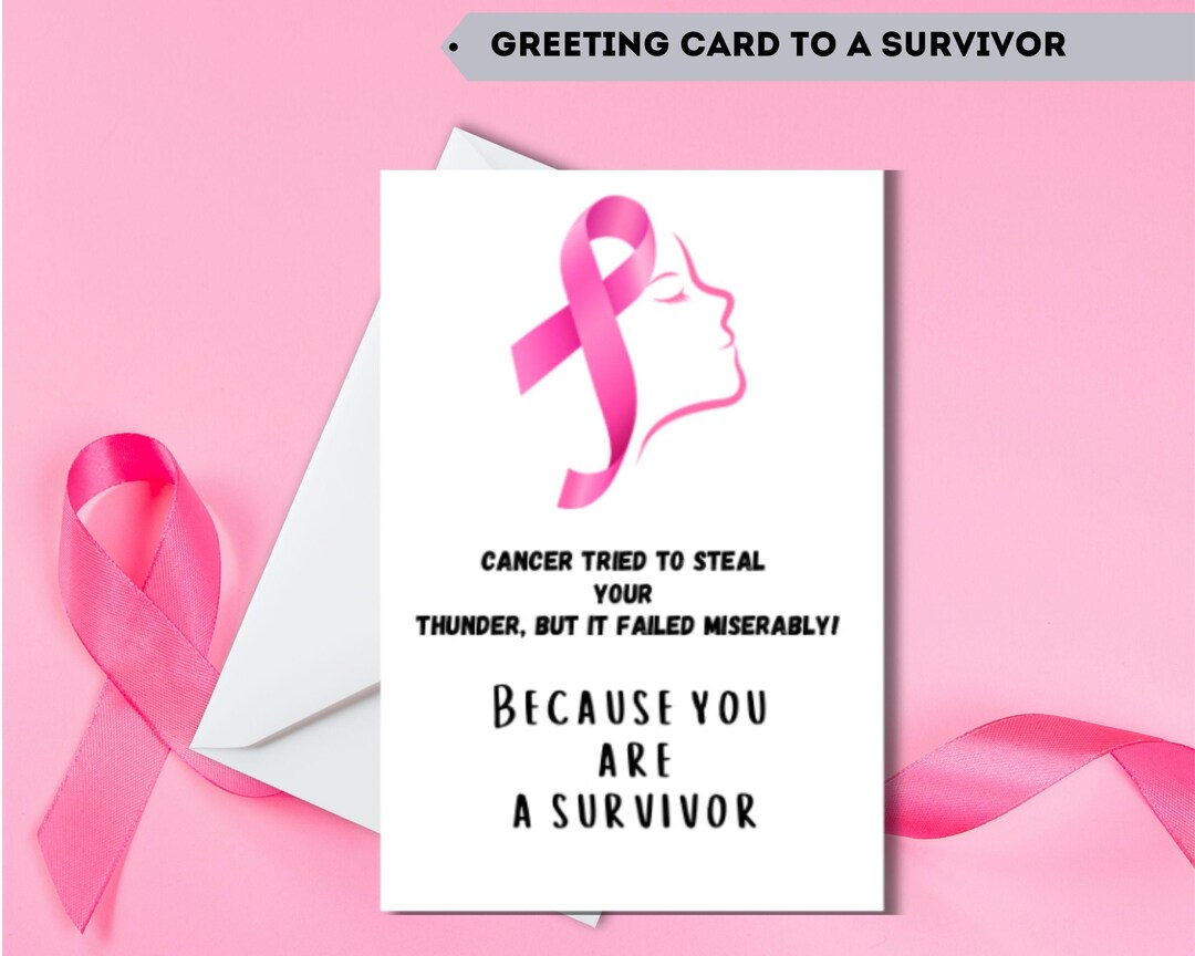 Breast Cancer Survivor Cards, Printable Greeting Cards Breast Cancer ...