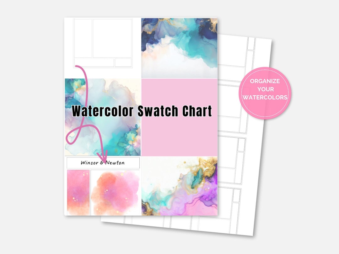 Watercolor Swatch Card Template, Digital Download for Artists ...