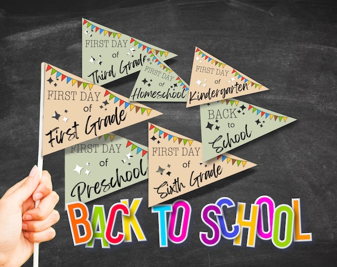 Pre-k Banderín imprimible de regreso a la escuela de 6to grado ...