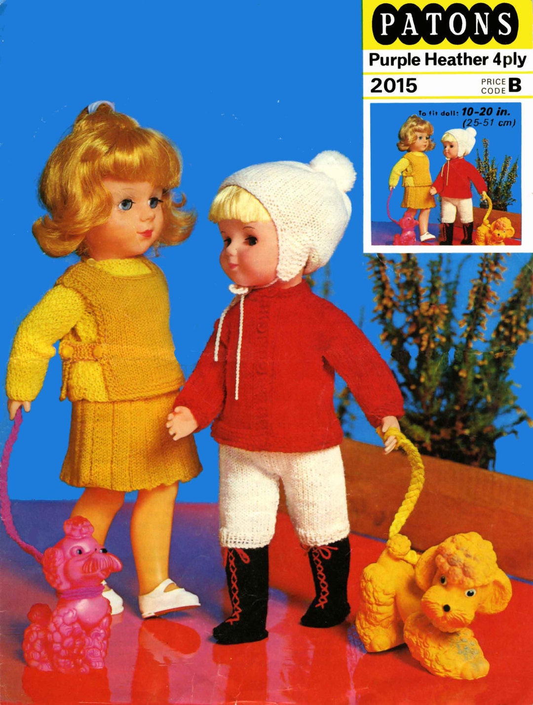 Vintage Dolls Outdoor and Indoor Outfit's for 101620 Doll, Knitting ...