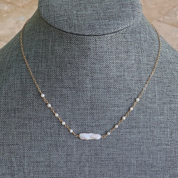 Biwa Pearl Necklace - Etsy