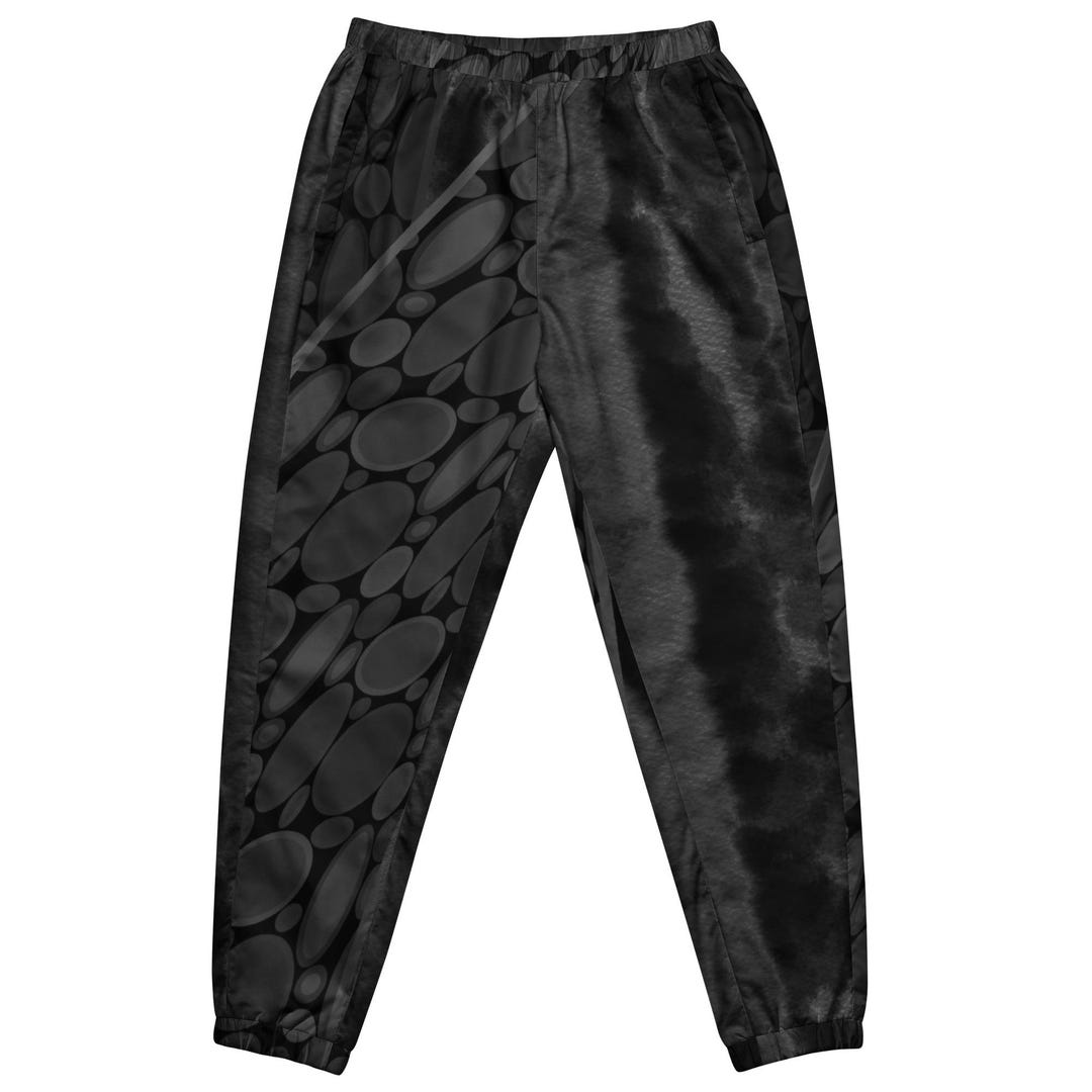 Black Unisex Track Pants, Black Print Pants, Black All-over Print Pants ...