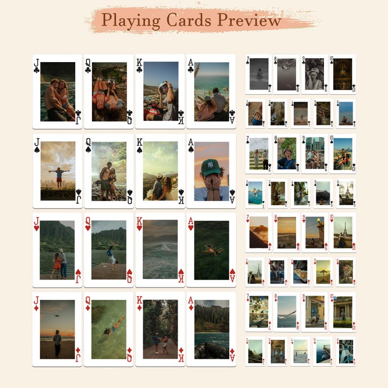 Custom Playing Cards, Playing Card Wedding Guest Book Alternatives ...