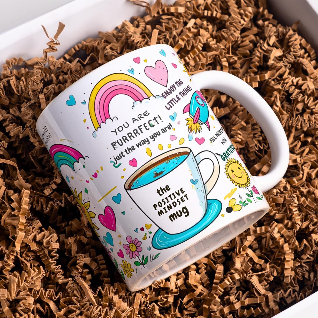 Motivational Mug Wrap PNG: Positive Affirmations, Sublimation Design ...