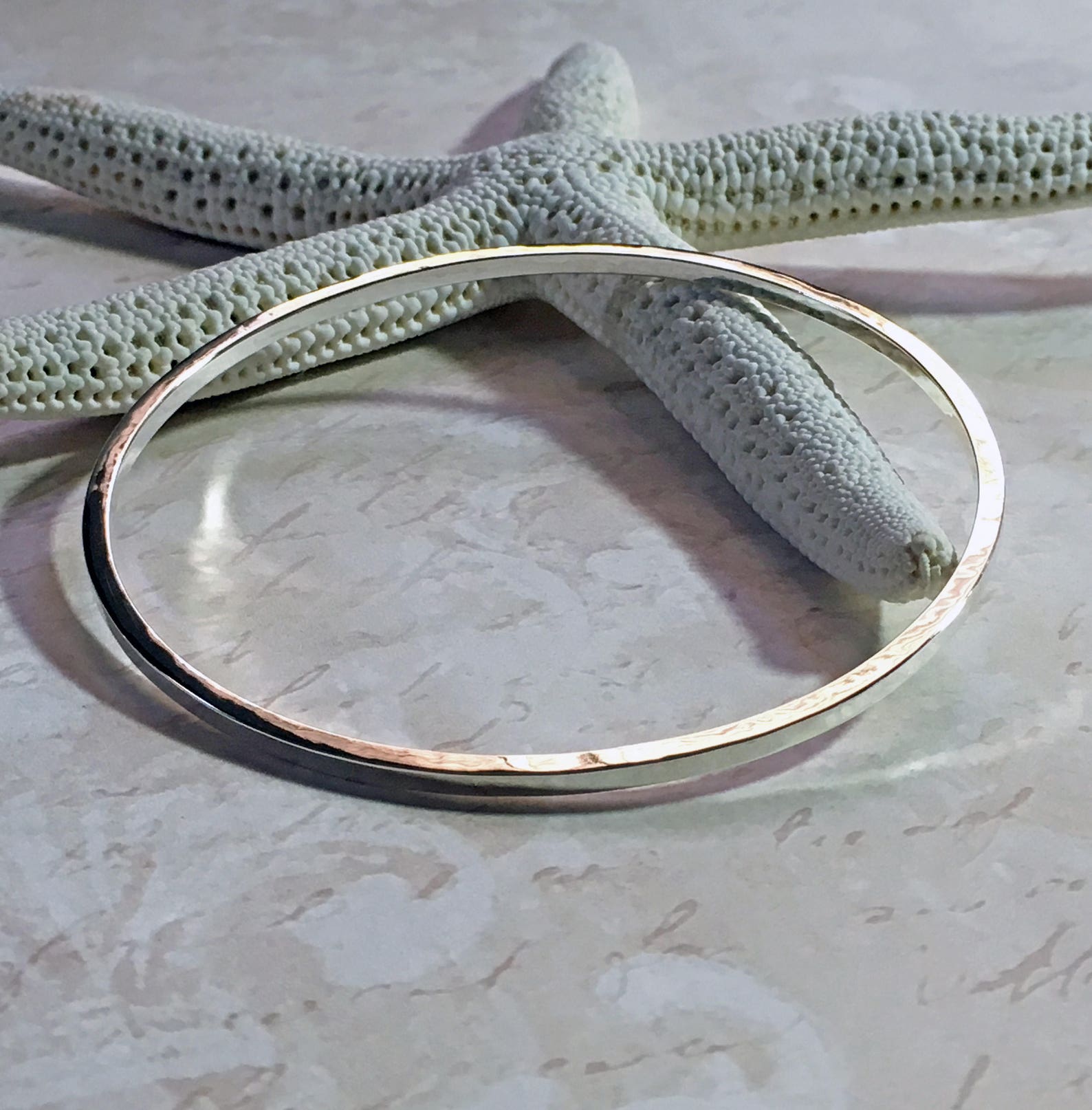 Sterling Silver Square Bangle Stunning Silver Stacking Bangle - Etsy