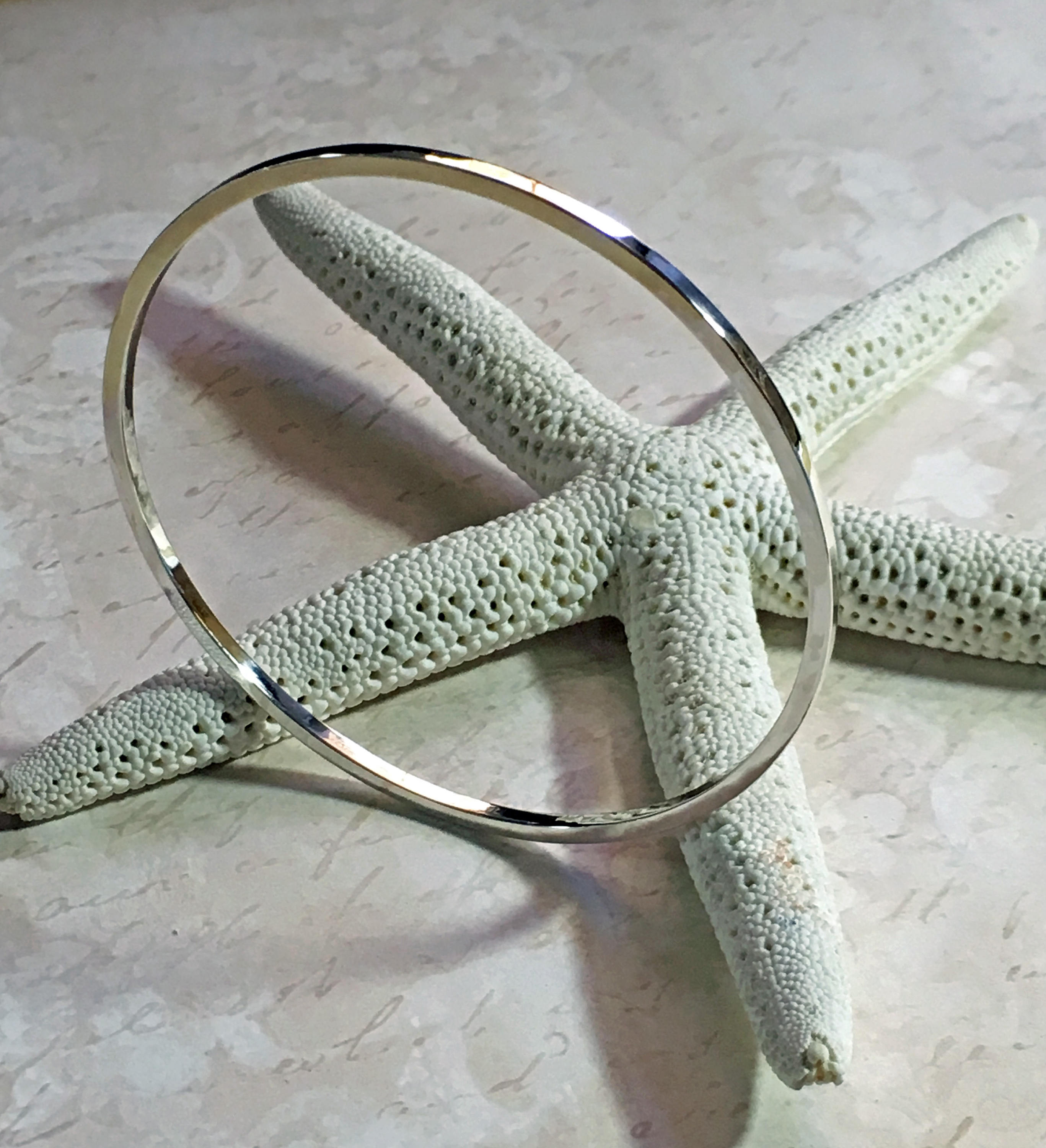 Sterling Silver Square Bangle Stunning Silver Stacking Bangle - Etsy