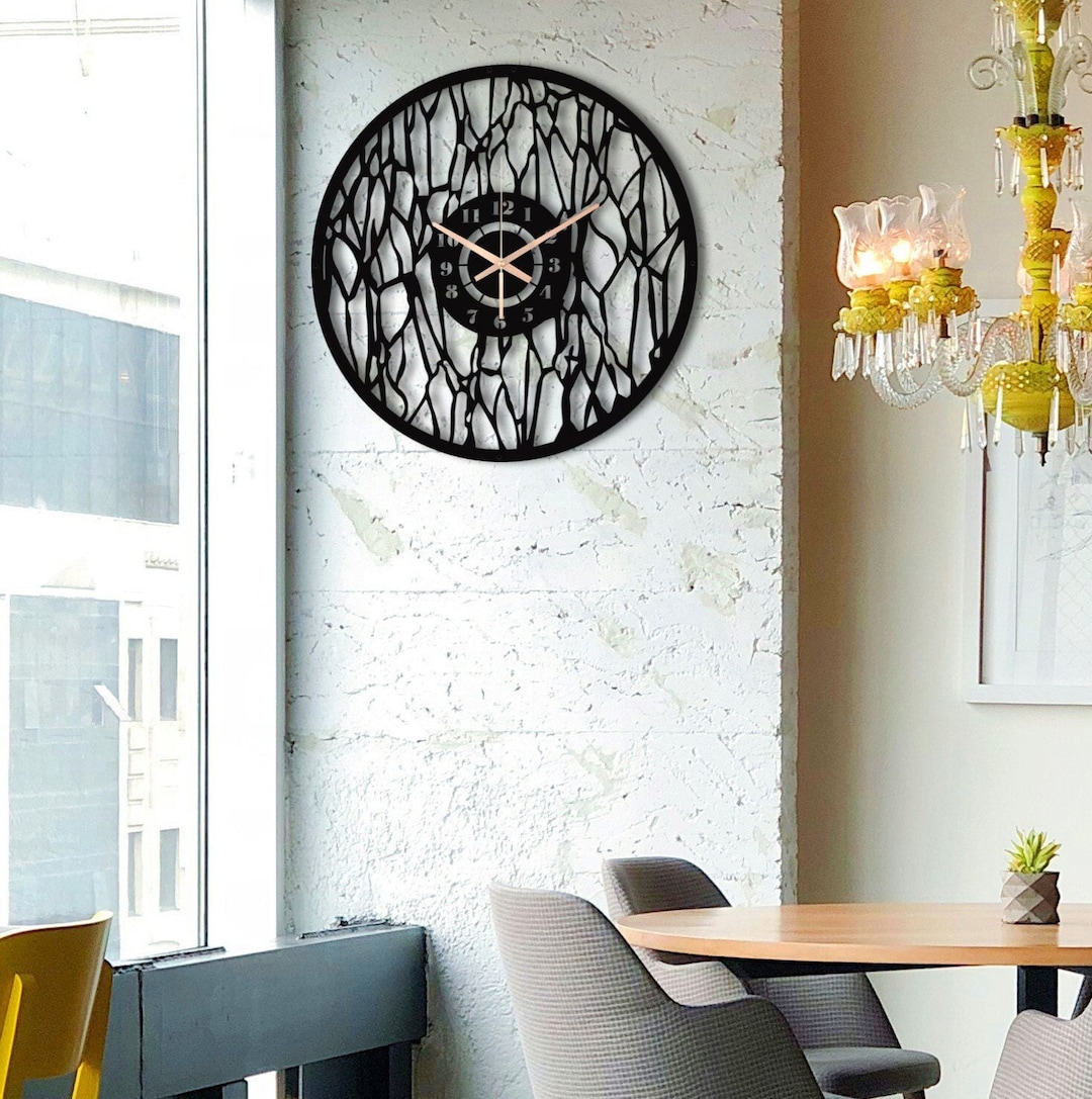 Asymmetric Design Wall Clock, Metal Wall Clock, Oversized Wall Clock ...