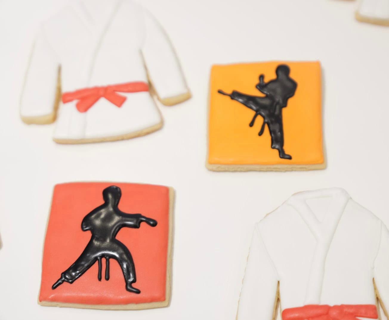 Karate Theme Icing Cookies /karate Robe / Customizable Party Cookies - Etsy