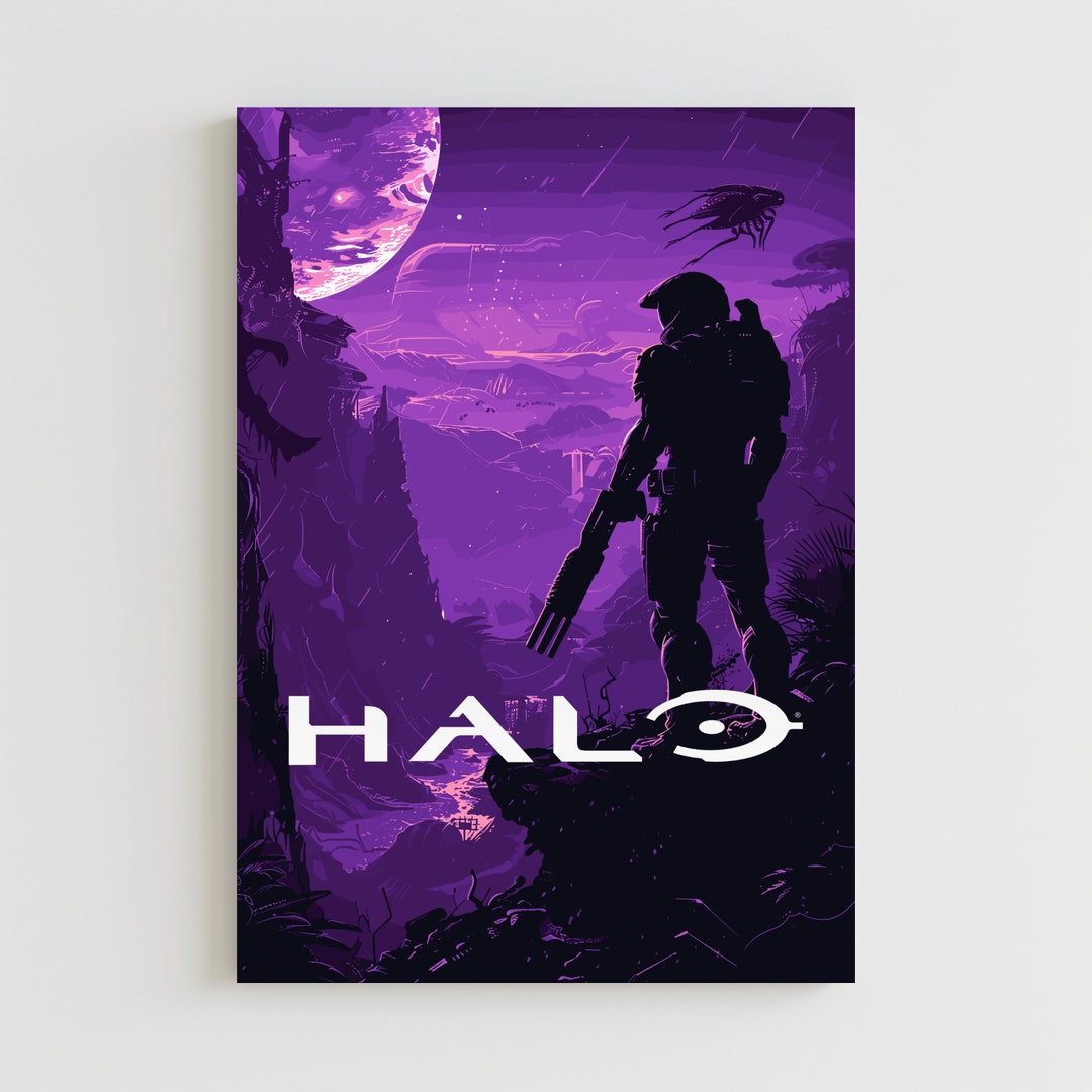 The Master Chief Video Game Poster, Gaming Art, Minimalist, Video Game ...