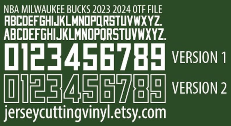 Font NBA Milwaukee Bucks 2023 2024 OTF - Etsy