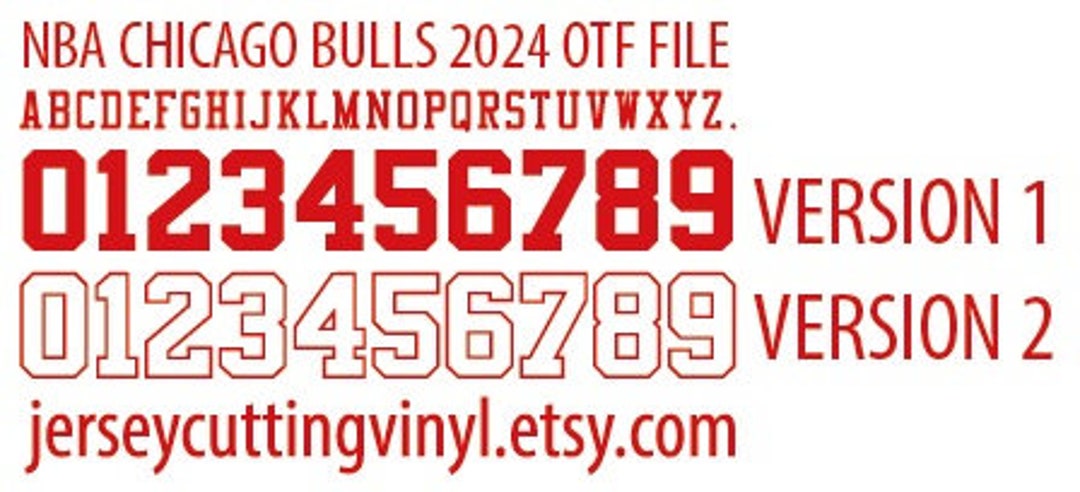 Font NBA Chicago Bulls 2023 2024 OTF - Etsy
